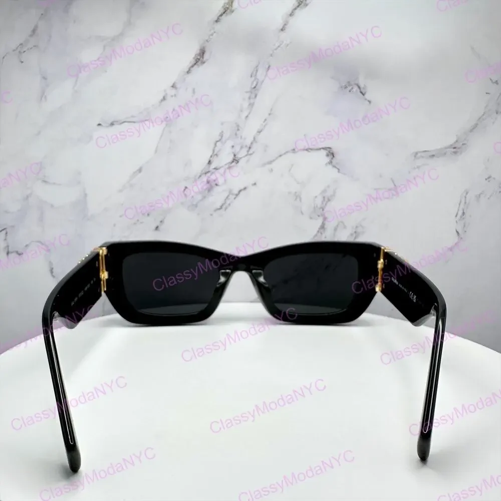 Miu Miu | Accessories | Miu Miu Sunglasses New Black Acetate Gold Metal ...